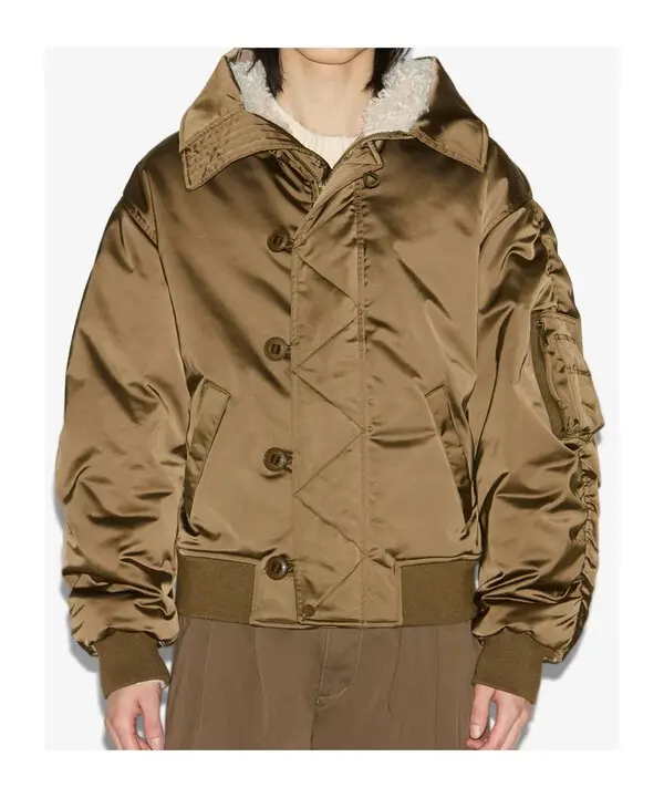 Isabel Marant Étoile Elroy Quilted Satin Bomber Jacket