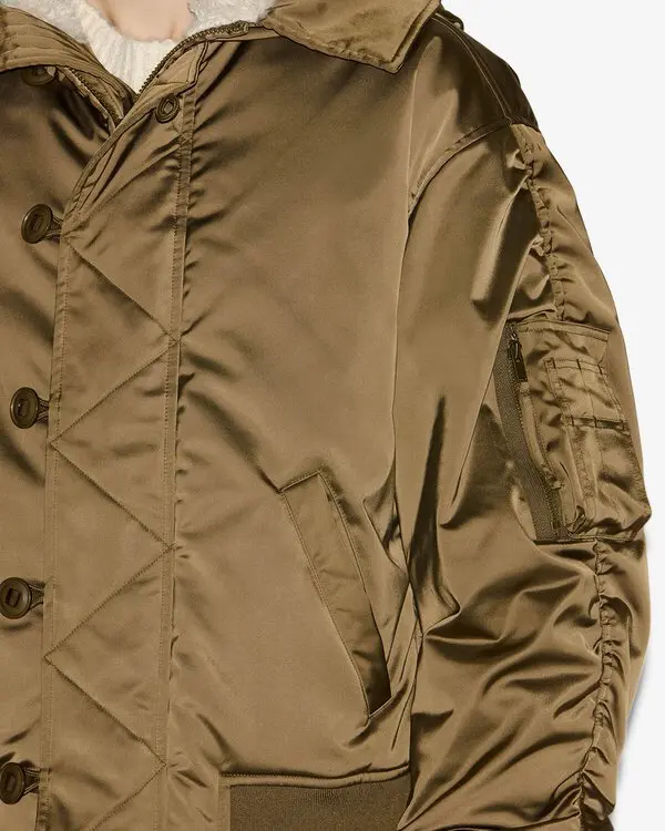 Isabel Marant Étoile Elroy Quilted Satin Bomber Jacket