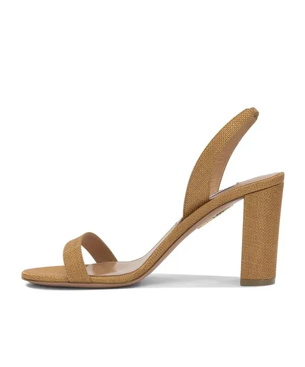 AQUAZZURA So Nude Block Sandals - Brown