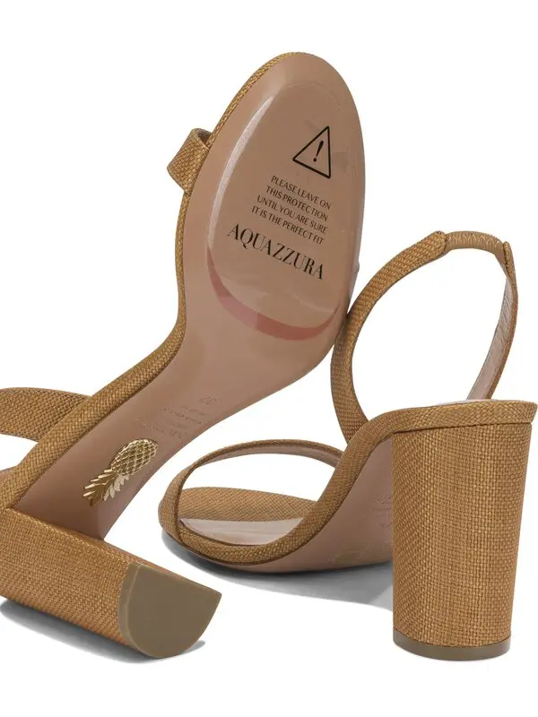 AQUAZZURA So Nude Block Sandals - Brown