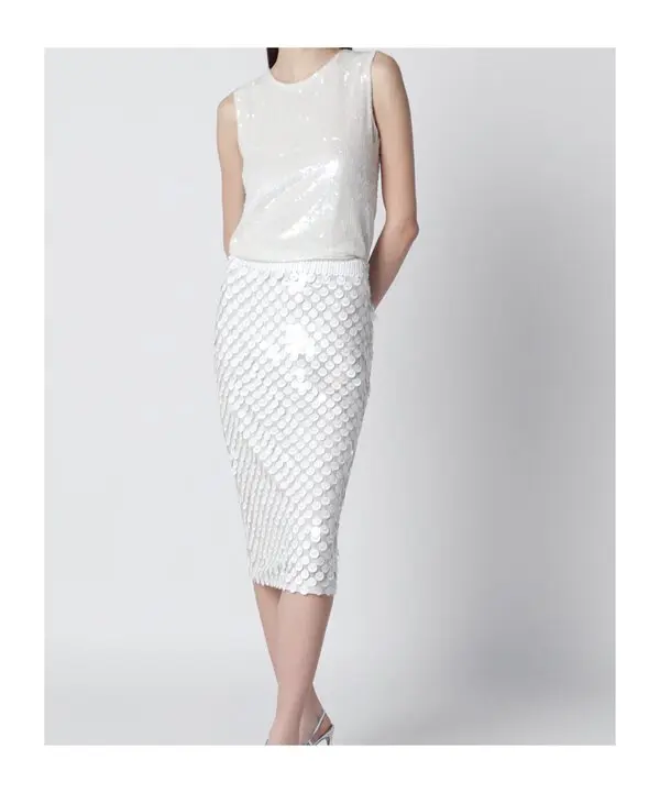 P.a.r.o.s.h Sleeveless Sequined Crewneck Top