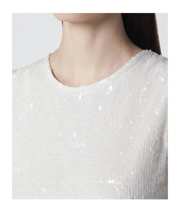 P.a.r.o.s.h Sleeveless Sequined Crewneck Top