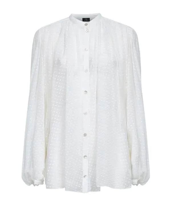Etro Puff Sleeved Gathered Shirt