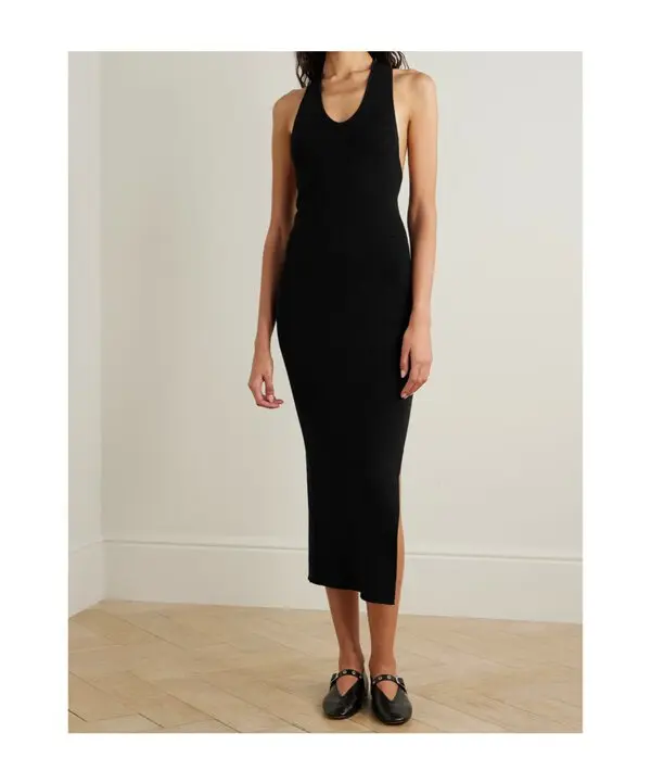 ST. AGNI Sleeveless Knit Maxi Dress With Slit