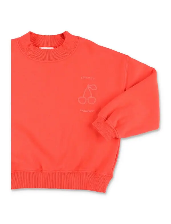 Bonpoint Cherry Printed Fleece Sweatshirt