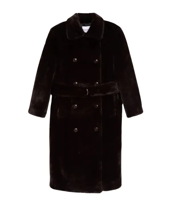 STAND STUDIO Double-breasted Coat - Black