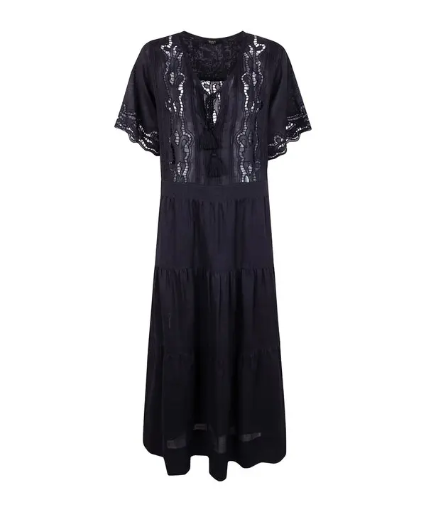 Seventy Tassel Lace Tiered Maxi Dress