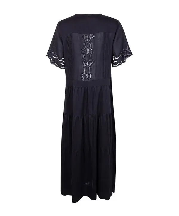 Seventy Tassel Lace Tiered Maxi Dress