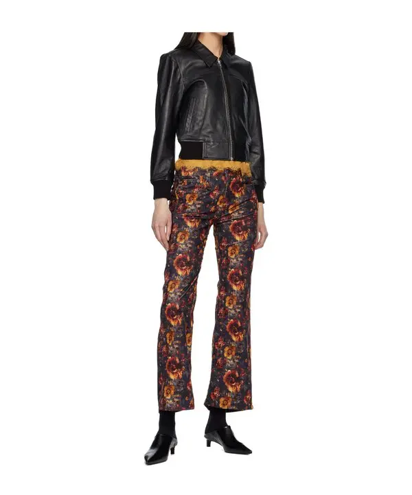 R13 Joan Flared Cropped Jeans - Black
