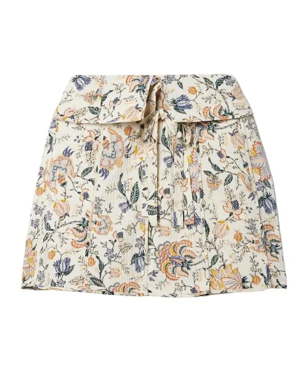 Ulla Johnson Quilted Printed Wrap Dress