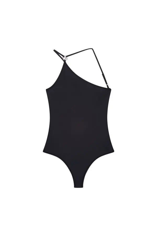 Coperni Asymmetrical One-shoulder Swimsuit - Black