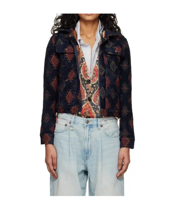 R13 Relaxed Jacquard Trucker Jacket