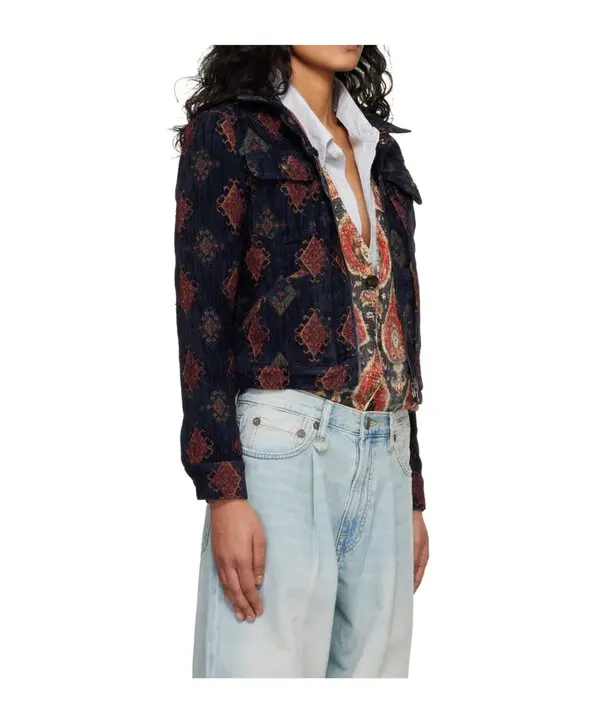 R13 Relaxed Jacquard Trucker Jacket
