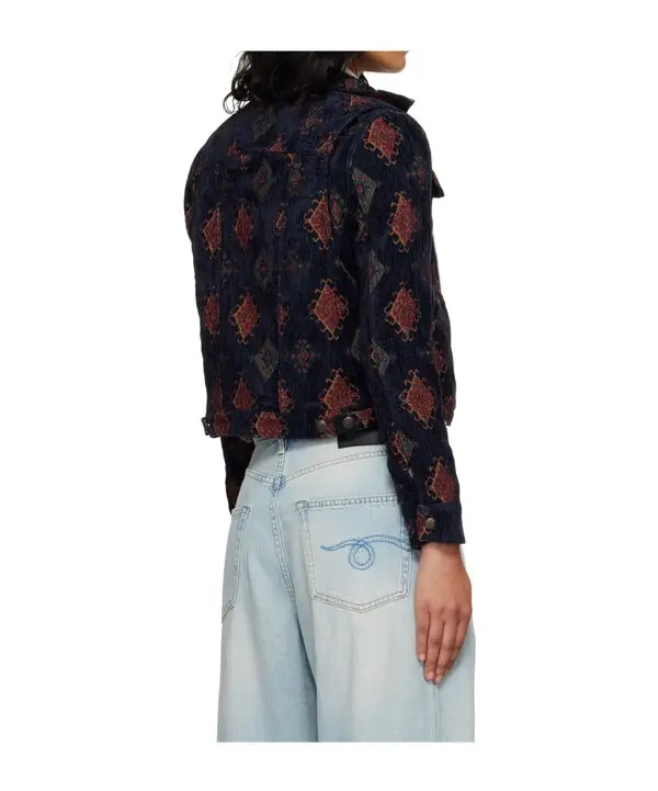 R13 Relaxed Jacquard Trucker Jacket
