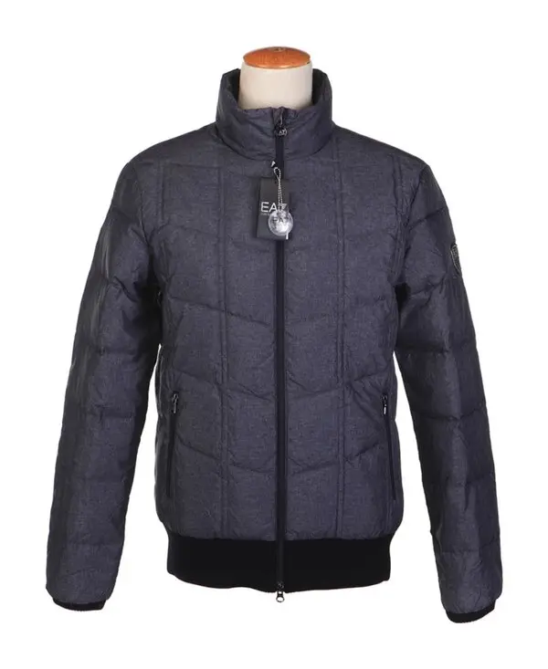 EA7 Padded Logo Down Jacket - Black