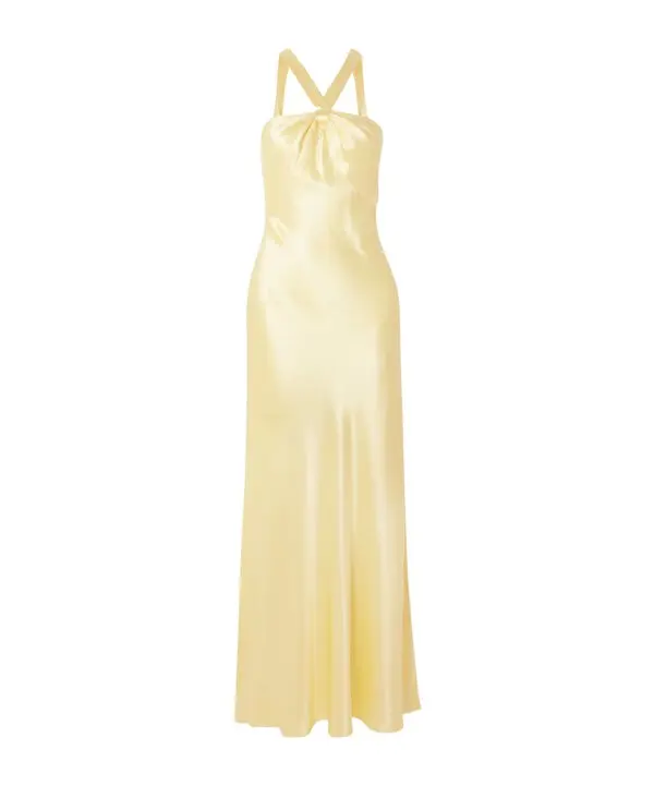 Rixo Backless Dress - Yellow