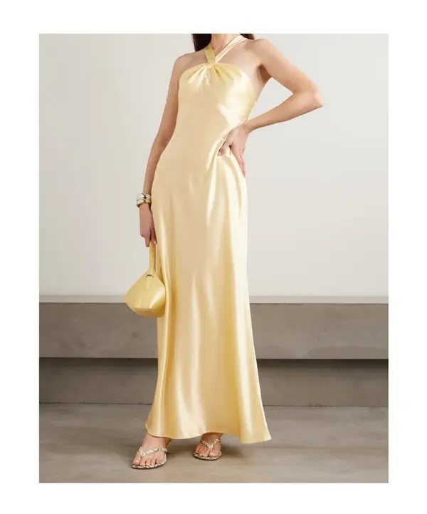 Rixo Backless Maxi Dress - Yellow