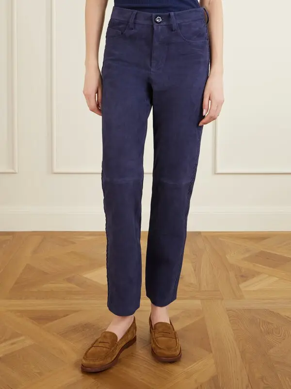 BLAZÉ MILANO Paso Patchwork Casual Pants - Navy Blue