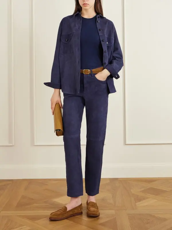 BLAZÉ MILANO Paso Patchwork Casual Pants - Navy Blue