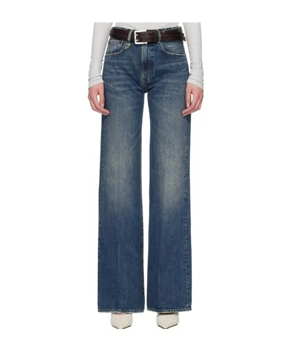 R13 Flared High-waisted Jeans - Blue