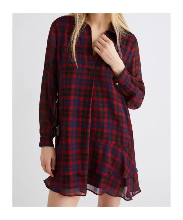 Marella Georgette Ruffled Shirt Dress
