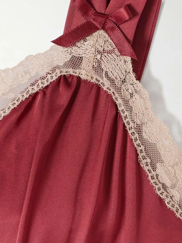 Rixo Sleeveless Midi Dress With Lace Trim
