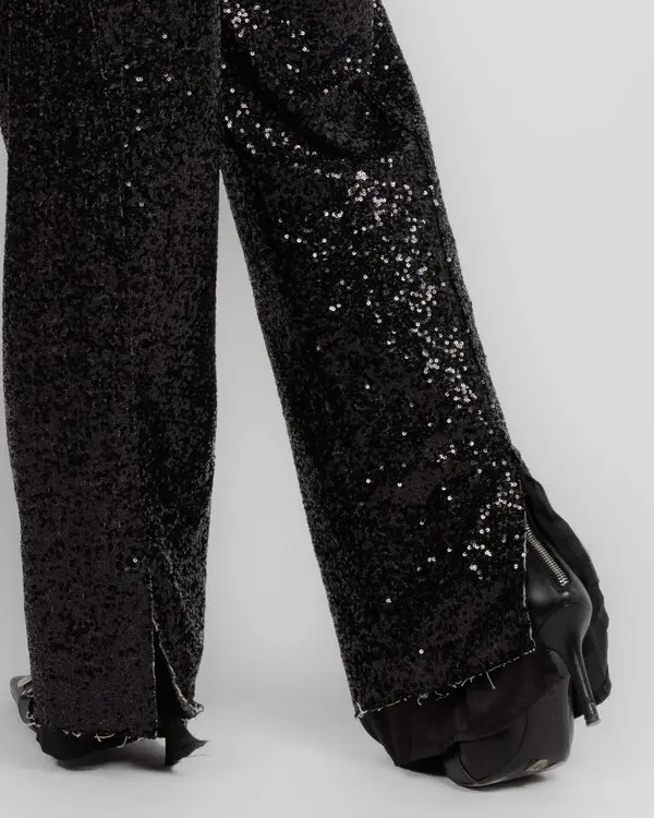 DARKPARK Sequin Wide-leg Jeans