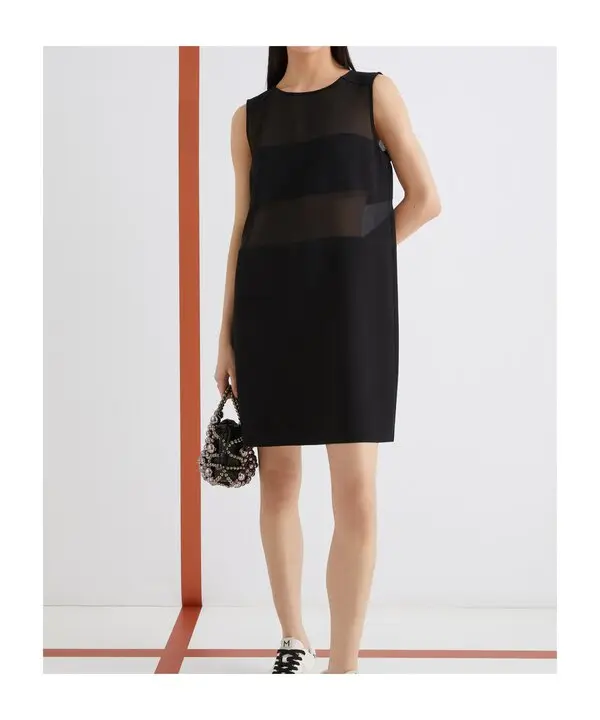 Marella Sleeveless Flared Bi-material Dress
