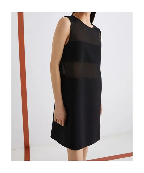 Marella Sleeveless Flared Bi-material Dress