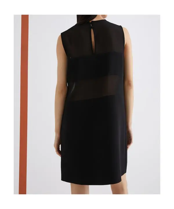 Marella Sleeveless Flared Bi-material Dress