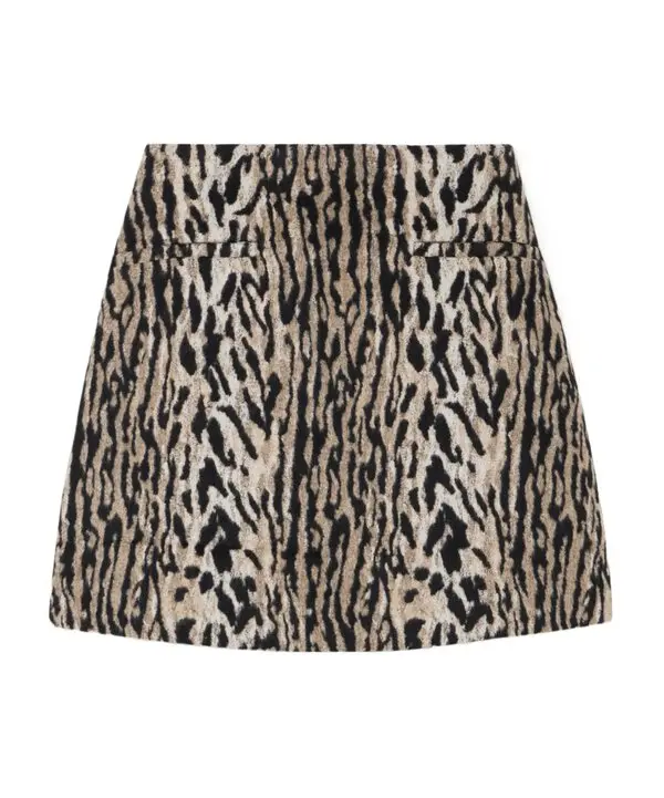Rixo Print Midi Skirt - Leopard