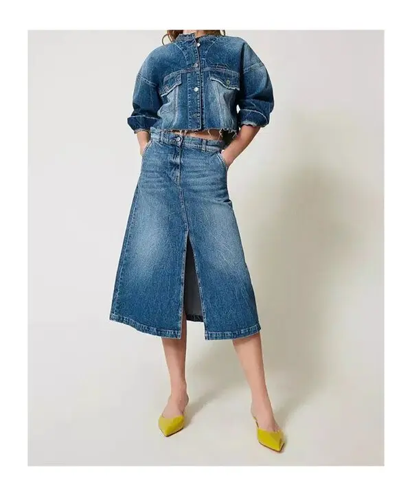 TWINSET Logo Denim Jacket