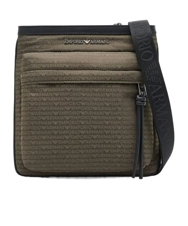Emporio Armani Logo-pattern Shoulder Bag - Green