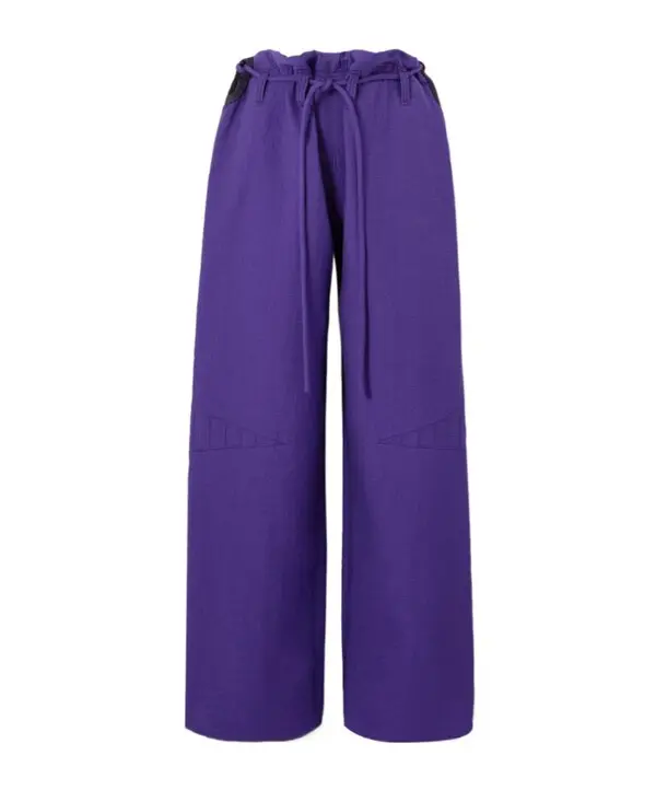 Tory Burch Wide-leg Pants With Drawstring Waist - Blue