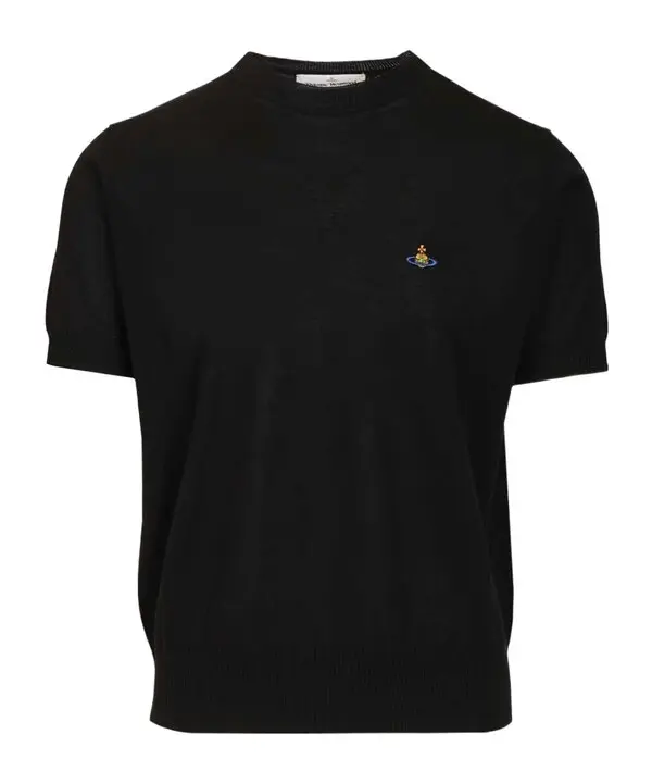 VIVIENNE WESTWOOD Orb Embroidered Alex T-shirt - Black