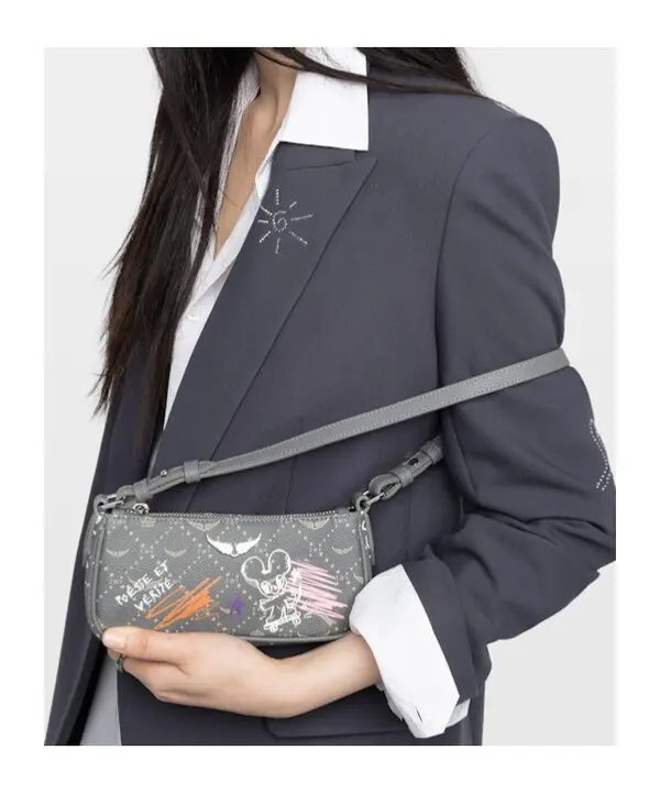 Zadig&Voltaire Z Pocket Monogram Tag Clutch