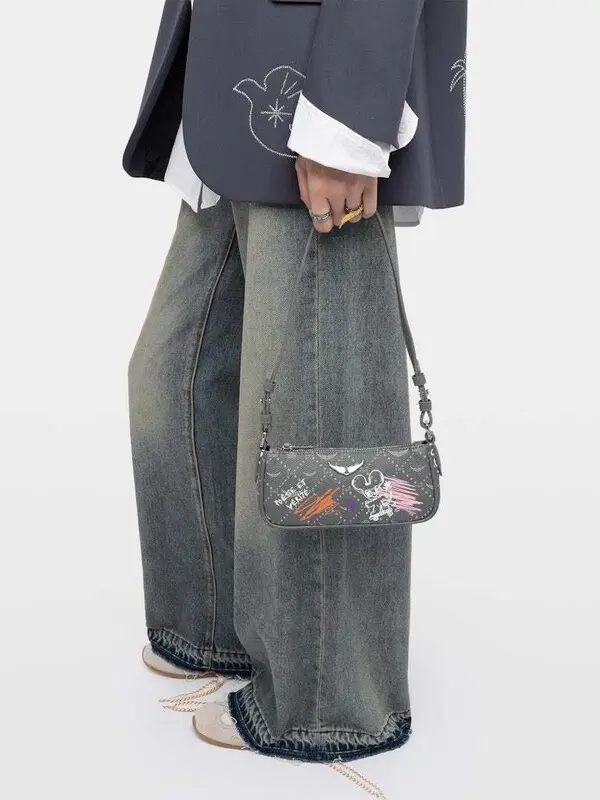 Zadig&Voltaire Z Pocket Monogram Tag Clutch