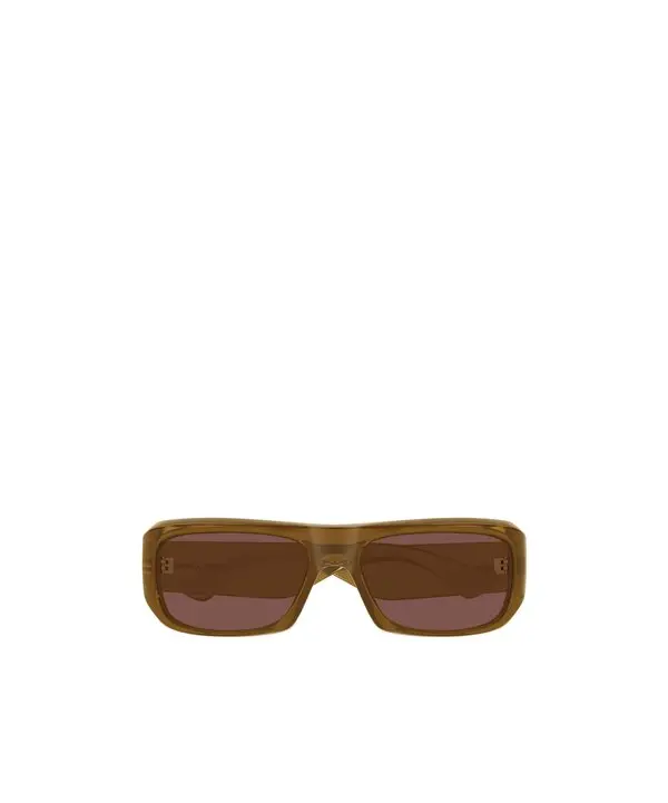 Saint Laurent Rectangular Frame Sunglasses - Brown