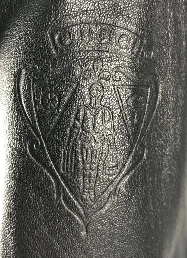 Gucci Logo Hooded Leather Jacket - Black