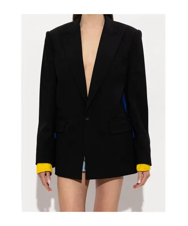 Dsquared2 Single-breasted Blazer With Contrast Cuffs