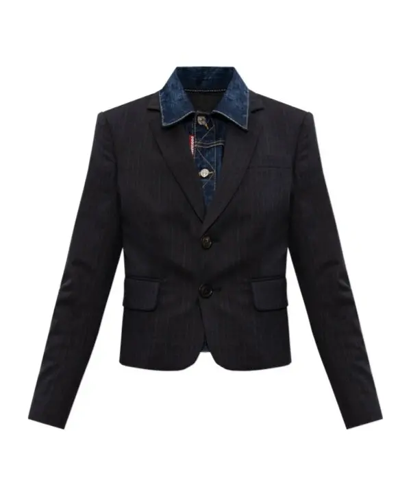 Dsquared2 Tailored Denim-trim Pinstripe Blazer