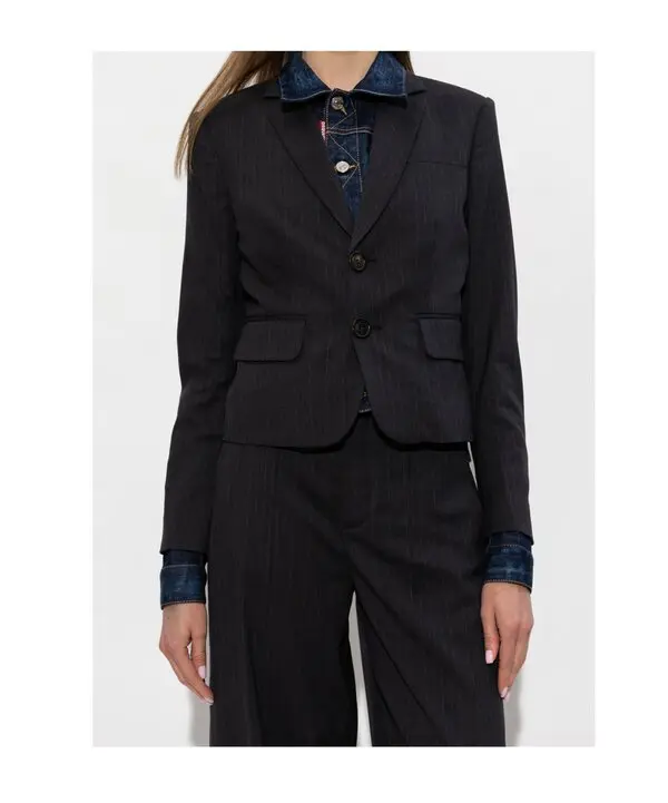 Dsquared2 Tailored Denim-trim Pinstripe Blazer