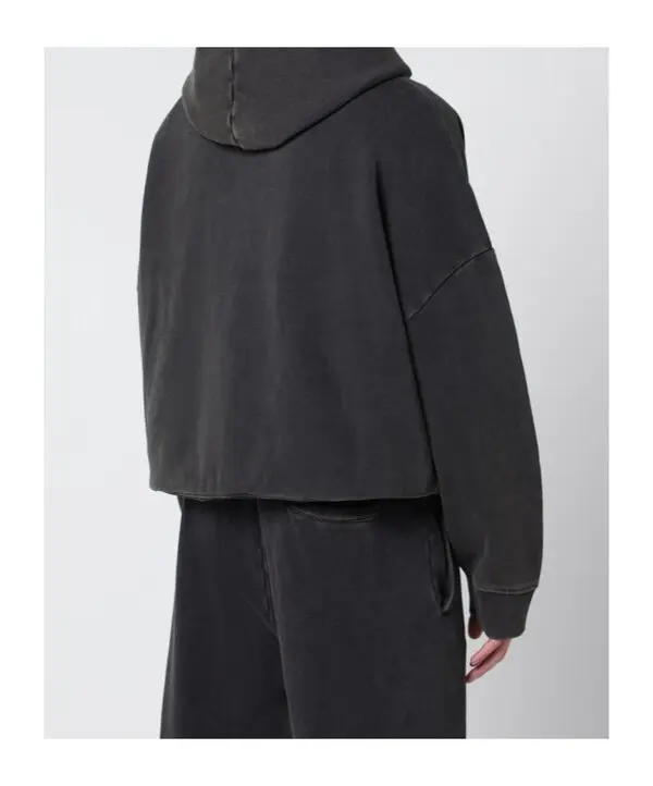 ENTIRE STUDIOS Long-sleeved Zip-up Hoodie - Black