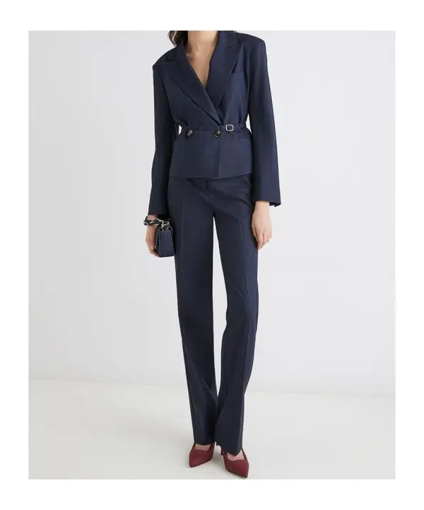Marella Short Belted Double-breasted Jacket