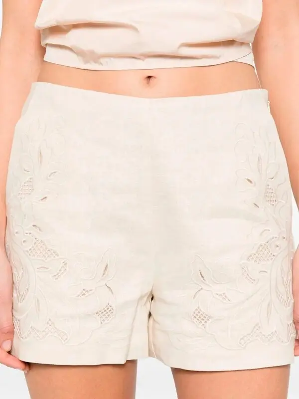TWINSET Floral Lace Shorts