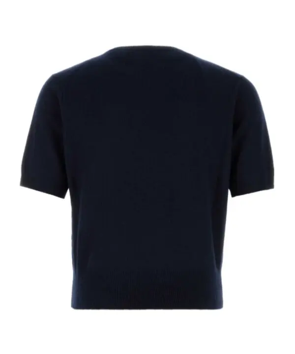 JIL SANDER Short Sleeve Knitted Sweater - Black