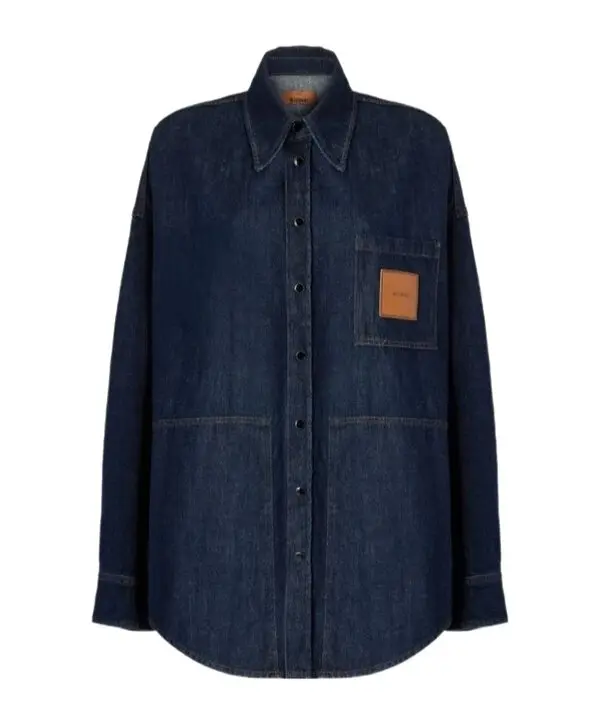 Missoni Logo Patch Denim Shirt