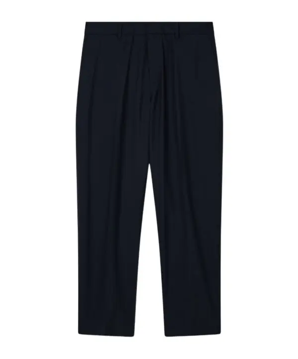 Emporio Armani Pleated Trousers - Navy Blue