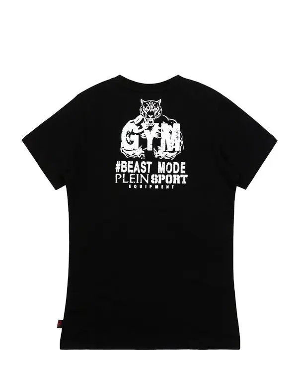 Philipp Plein Logo Round Collar Short-sleeved T-shirt