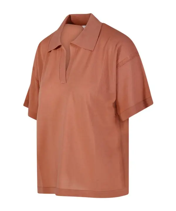 ROBERTO COLLINA Fine-knit V-neck T-shirt